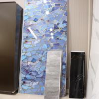 China Modern 3D Pattern Fireproof PVC Shower Wall Panel Luxury Bathroom Renovation Material for sale