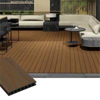 China Modern Waterproof Outdoor WPC Flooring | Solid Wood Plastic Composite Decking with Customizable Texture for sale