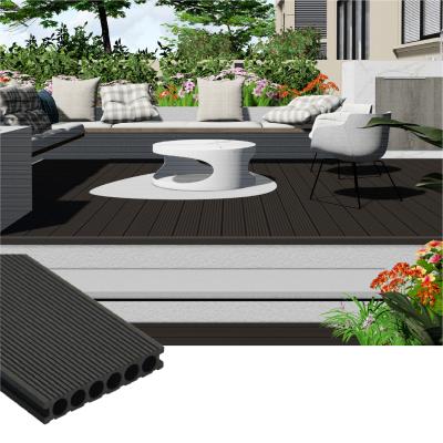 China Outdoor WPC Decking Floor Waterproof Wood Plastic Composite for Poolside Terrace and Walkway Use for sale