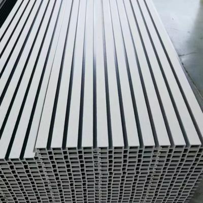 China 3d Hollow Grooved Pvc Fluted Wpc Acoustic Wall Panels Cladding Outdoor Decoration for sale