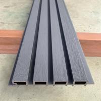 China Easy Install No Painting  Required Wood Grain Outdoor Wpc Fluted Wall Panel Wpc Cladding for sale
