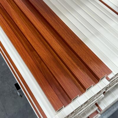 China High-Quality Commercial WPC 3D Wall Panels PVC Fluted Wall Cladding for Interior Walls for sale