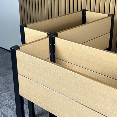 China Modern Elevated Raised Garden Bed With Waterproof Fire Retardant Eco Friendly Wood Plastic Composite For Outdoor for sale