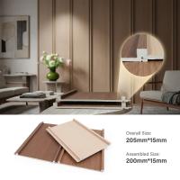 China Modern Indoor WPC Wall Panel Wood Grain Fluted Design for Living Room and Bedroom for sale