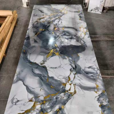 China Marble Digital Printing Wall Plastic Panel Uv Marble Alternative Sheet PVC Panels for Hotel for sale