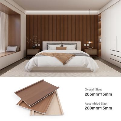China Durable Interior WPC Wall Panel Waterproof Fire Resistant Decorative Wall Cladding for Commercial and Residential Spaces for sale