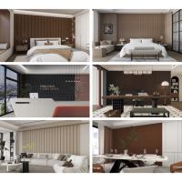 China Durable Interior WPC Wall Panel Waterproof Fire Resistant Decorative Wall Cladding for Commercial and Residential Spaces for sale