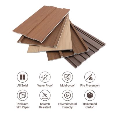 China Interior Wood Plastic Composite Panel New Models WPC Wall Panel Fire Retardant Waterproof Easy Installation Eco-Friendly for sale