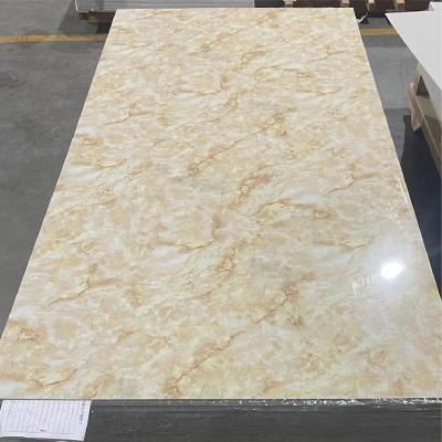 China Waterproof PVC Marble Effect Sheet Featuring Easy Installation UV marble wall board waterproof for sale