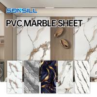China Durable PVC Marble Sheet for Interior Wall Paneling Decorative Surface Applications and Easy Installation Solutions UV boards for sale