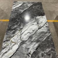 China 4x8 PVC Plastic UV Marble Sheet Marble Alternative Wall Panel for Indoor Decoration for sale