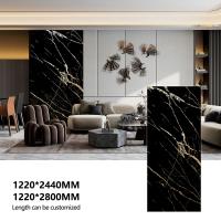 China High Glossy 2mm 3mm 4*8ft New Design Gold Line Color Waterproof Alternative Marble Pvc Panels Pvc Uv Marble Sheet for sale