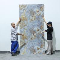 China High Gloss 2.8mm 3mm Pvc Decorative Marble Sheet Uv Coating Surface Board Indoor Room Wall Panel for sale