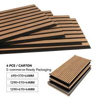 China Factory Sound Proof Wall Panels Wood Veneer Mdf Sound Insulation Proof Slat Wood Wall Panels Acoustic Wall Panels for sale