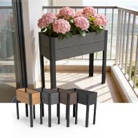 China UV Resistant Weatherproof WPC Planter Pot Raised Garden bed for Outdoor Gardens for sale
