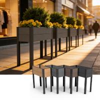 China Moisture Resistant Interlocking WPC Raised Planter Box Garden bed for Vegetable and Flower Gardens for sale