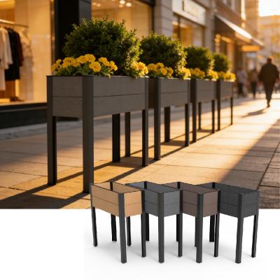 China Moisture Resistant Interlocking WPC Raised Planter Box Garden bed for Vegetable and Flower Gardens for sale