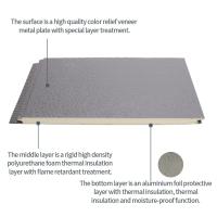 China Thermal Insulated Weatherproof PU Sandwich Metal Carved Panel Waterproof Insulation Boards For Exterior Walls for sale