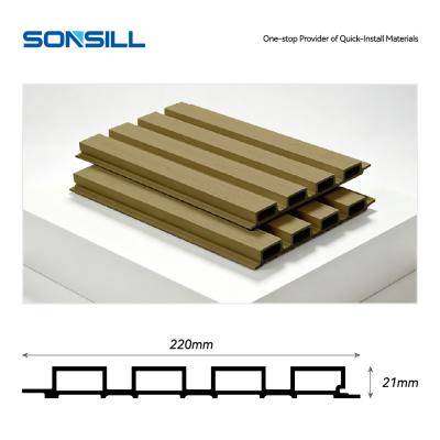 China ASA Surface Low Maintenance Weather Resistant PVC Wall Cladding For Residential Exterior Facades for sale