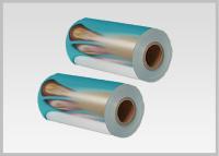 China 69 - 83 GSM Waterproof  Silver Vacuum Metallized Paper For Wet Strength Beer label for sale