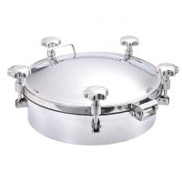 China Guaranteed Sanitary Manhole Cover for Tank Silver 304 316L Stainless Steel Design for sale