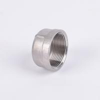 China Casting Stainless Steel 201 304 Plumbing Blinds Threaded Round Tube Fitting Caps Pipe Fitting Dome End for Male Cap for sale