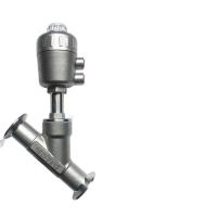 China Tri-Clamp Ends Pneumatic Actuator Angle Seat Valve with Stainless Steel 304 Cylinder for sale