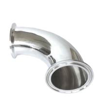 China RTS Sanitary Elbow Pipe Fitting 90 Deg Elbow Stainless Steel 90 Degree Clamp Connection for sale