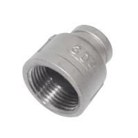 China Stainless Steel 201 304 Reducing Straight Inner Wire Pipe Fitting Reduce Socket Coupling for sale