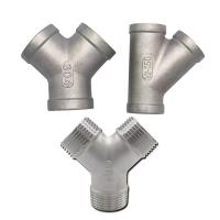 China Casting WZ Stainless steel 201 304 316 Y-shaped internal thread tee fitting joint NPT BSP for sale