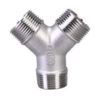 China Casting WZ Stainless steel 201 304 316 Y-shaped internal thread tee fitting joint NPT BSP for sale