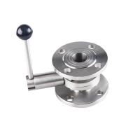 China Sanitary Stainless Steel 304 316 Pull Rod Flange Butterfly Valve for Food Processing for sale