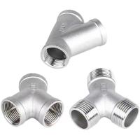 China Casting WZ Stainless steel 201 304 316 Y-shaped internal thread tee fitting joint NPT BSP for sale
