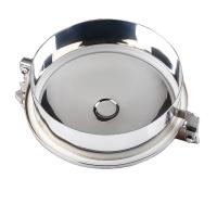 China Sanitary Stainless Steel 304 316L Round Manhole Cover for Tank Manway Mirror Polished for sale