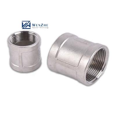 China Stainless Steel 304 316 Socket Banded Female Threaded Coupling SS304 201 316 NPT BSPT BSPP for sale