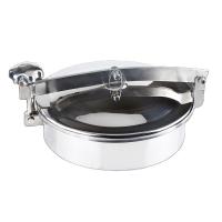 China Sanitary Stainless Steel 304 316L Round Manhole Cover for Tank Manway Mirror Polished for sale