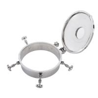 China Sanitary SS304 SS316L Stainless Steel Round Pressure Manhole Cover for sale