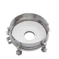 China Sanitary SS304 SS316L Stainless Steel Round Pressure Manhole Cover for sale