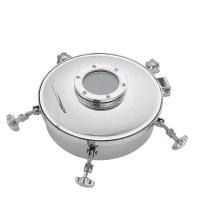 China Sanitary SS304 SS316L Stainless Steel Round Pressure Manhole Cover for sale