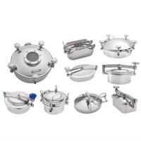 China Sanitary SS304 SS316L Stainless Steel Round Pressure Manhole Cover for sale