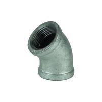 China Galvanized Steel Ductile Iron Pipe Fittings Standard Female Connection 45 Degree Elbow for sale