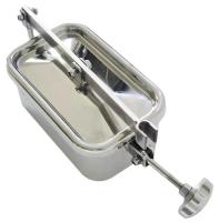 China SS304 Or SS316L Stainless Steel Sanitary Square Manhole Cover Steel DIN SMS 3A for sale