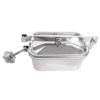 China SS304 Or SS316L Stainless Steel Sanitary Square Manhole Cover Steel DIN SMS 3A for sale