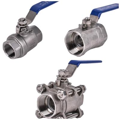 China ANSI BS DIN JIS Standard Stainless Steel 201304 Threaded Female 1Pc 2pc 3pcs BALL VALVES for sale