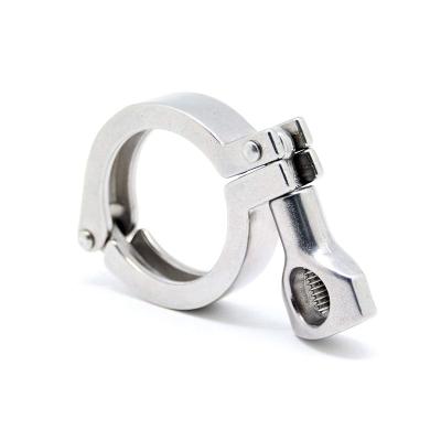 China Standard 1.5'' Stainless Steel 304 Single Pin Heavy Duty Tri Clamp with Wing Nut for sale