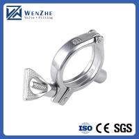 China Standard 1.5'' Stainless Steel 304 Single Pin Heavy Duty Tri Clamp with Wing Nut for sale