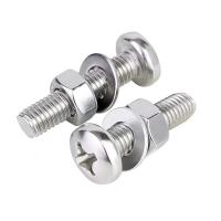 China Equal M2 M3 M4 SS304 SS316 Cross Recessed Countersunk Flat Head Screws and Hexagon Nut Flat Washer Set for sale
