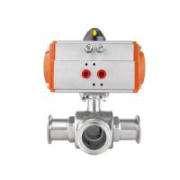 China Quick Installation WZ SS304 Sanitary Class 25 38 Clamp 3 Way Ball Valve with Silver Finish for sale