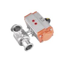 China Quick Installation WZ SS304 Sanitary Class 25 38 Clamp 3 Way Ball Valve with Silver Finish for sale