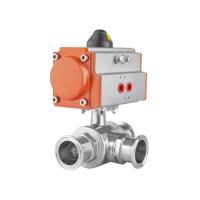 China Quick Installation WZ SS304 Sanitary Class 25 38 Clamp 3 Way Ball Valve with Silver Finish for sale